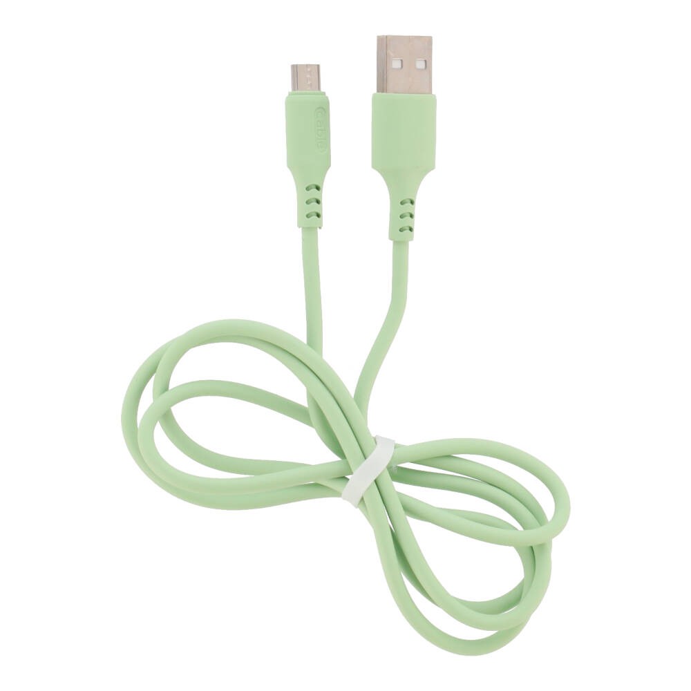 สายชาร์จ QPLUS Micro USB Cable 2.4A Candy 1M. Green | Studio7 online