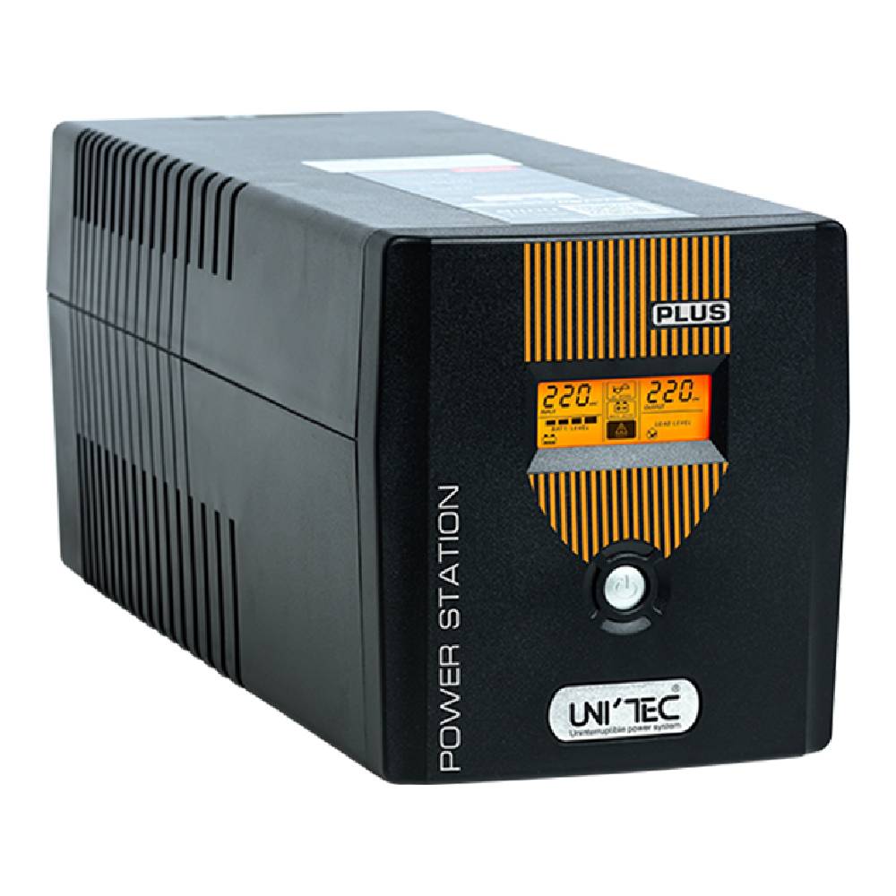 อุปกรณ์สำรองไฟ UNITEC UPS Plus 1200VA/840W สำรองไฟได้ 15-60 นาที | Studio7 online