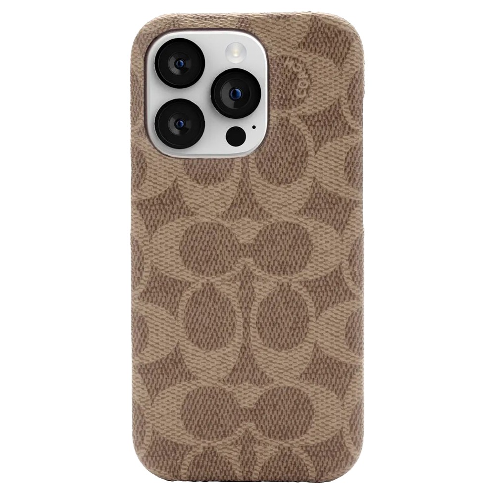 Coach เคส iPhone 15 Pro Max (6.7) Slim Wrap Case Signature C Tan | Studio7 online