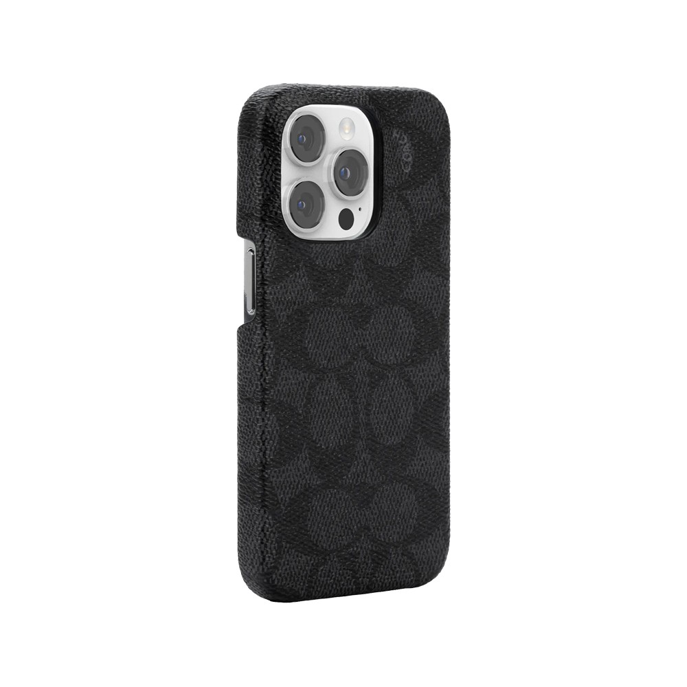 Coach เคส iPhone 15 Pro Max Slim Wrap Case Signature C Charcoal | Studio7 online