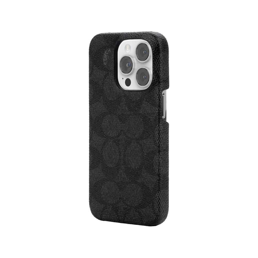 Coach เคส iPhone 15 Pro Max Slim Wrap Case Signature C Charcoal | Studio7 online