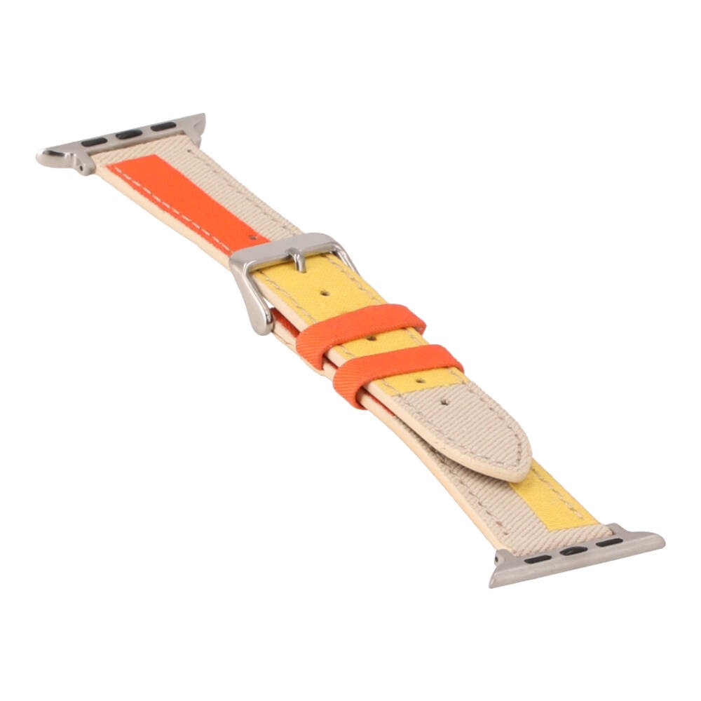 สาย Blue Box Apple Watch Strap 44/45/49mm Jean Texture Cream/Orange ...