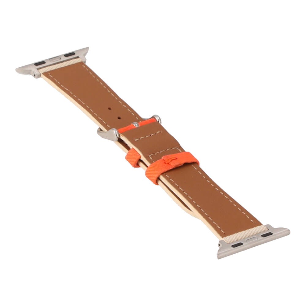 สาย Blue Box Apple Watch Strap 44/45/49mm Jean Texture Cream/Orange ...