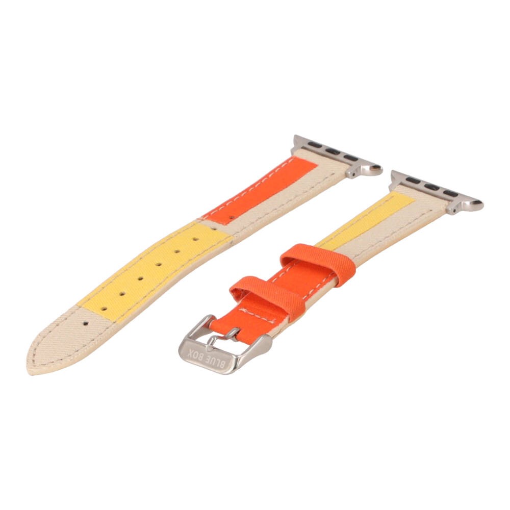 สาย Blue Box Apple Watch Strap 44/45/49mm Jean Texture Cream/Orange ...