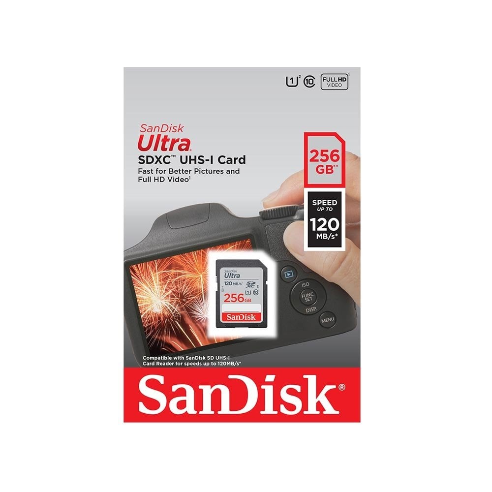 การ์ดหน่วยความจำ SanDisk Ultra SDXC SDSDUNC4 256GB 120MB/s R C10 ...