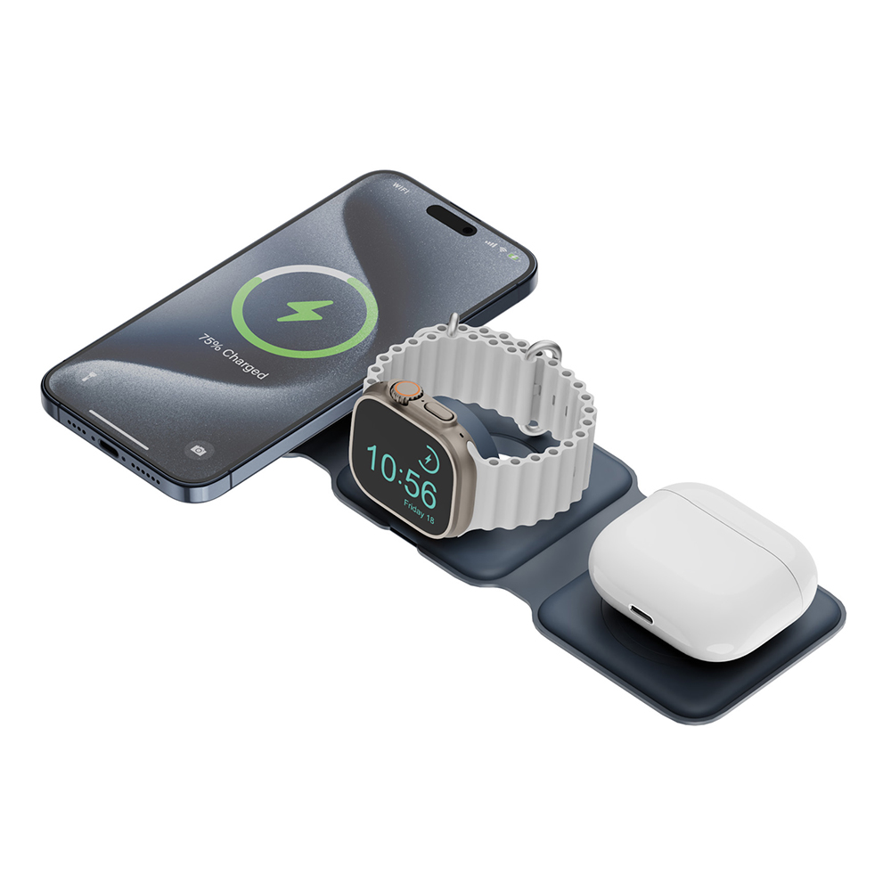 ที่ชาร์จไร้สาย BAZIC 3-in-1 Foldable Magnet Pad 15W | Studio7 online