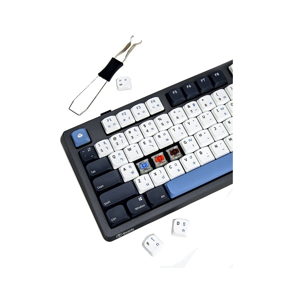 คีย์บอร์ดมีไฟ RGB Gconic A98 Ultra Slim Mechanical Gateron Low profile ...