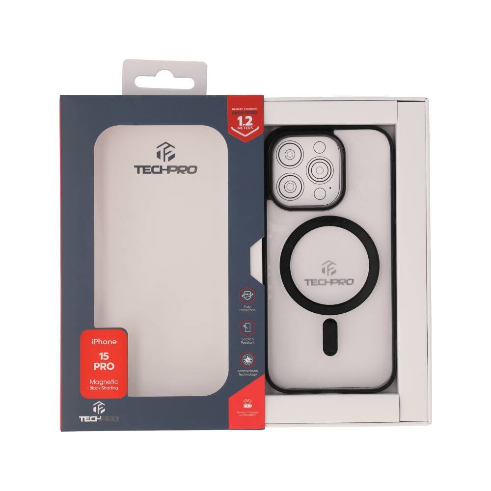 เคส TECHPRO iPhone 15 Pro with Magnetic Black Shading bumper | Studio7 ...
