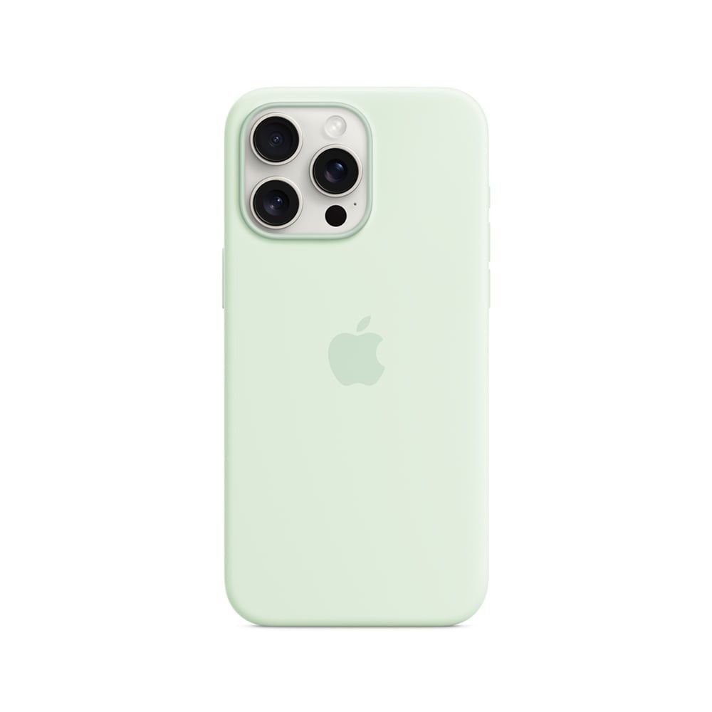 เคสซิลิโคนสำหรับ iPhone 15 Pro พร้อม MagSafe สี Soft Mint | Studio7 online