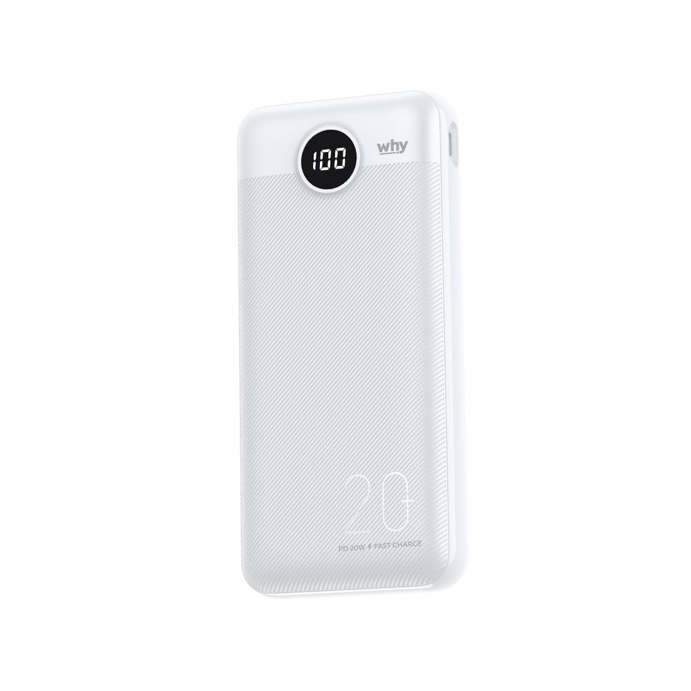 พาวเวอร์แบงค์ WHY ความจุ 20,000 mAh PB-202E Fuji White | Studio7 online