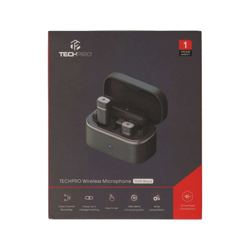 ไมโครโฟน TECHPRO Wireless Microphone TDS9 Black | Studio7 online