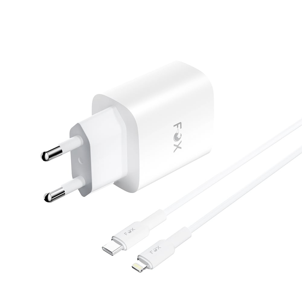 อะแดปเตอร์ FOX Wall USB Charger 1xUSB-A (QC3.0A)/1xUSB-C (PD20W) + USB ...