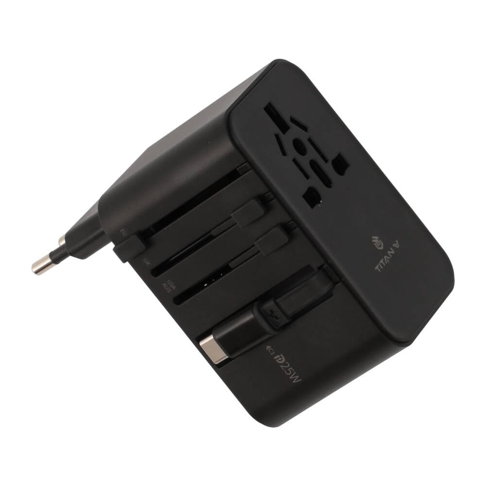 อะแดปเตอร์ TITANV Universal Travel Adapter 25W (PLGTTV001) | Studio7 online