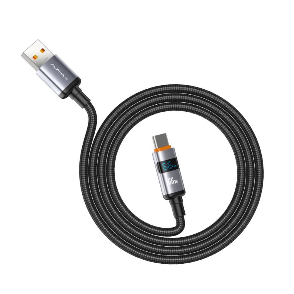 สายชาร์จ ALPHA.X USB-A to USB-C Cable 66W 1.2M ALU-AC09 Black | Studio7 ...