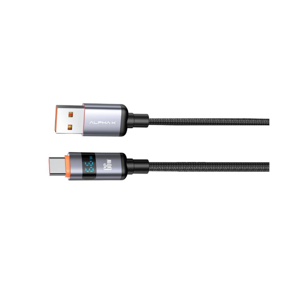 สายชาร์จ ALPHA.X USB-A to USB-C Cable 66W 1.2M ALU-AC09 Black | Studio7 ...