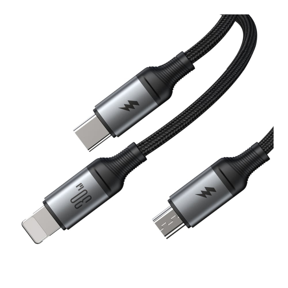 สายชาร์จ JOYROOM 3-in-1 Multifunctional Cable 30W Fast Charge Speedy 1 ...