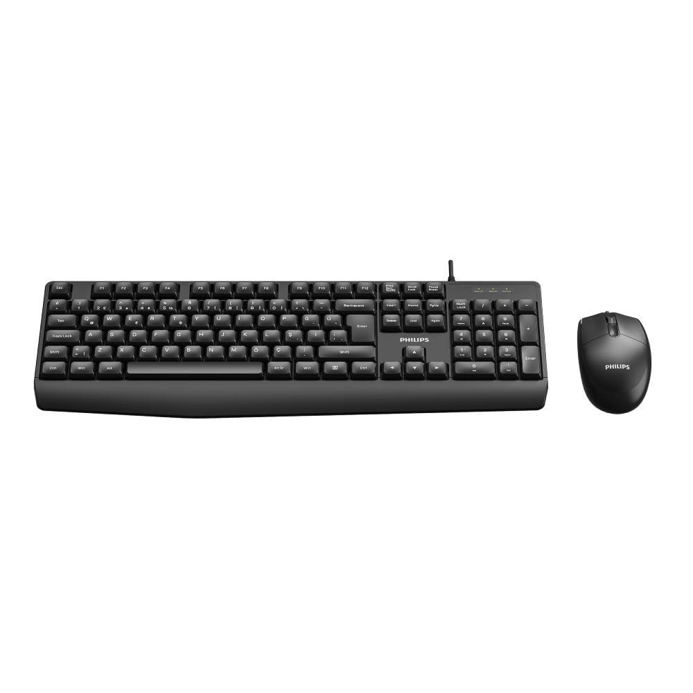 เมาส์และคีย์บอร์ด Philips Wired Keyboard SPT6237 Black | Studio7 online