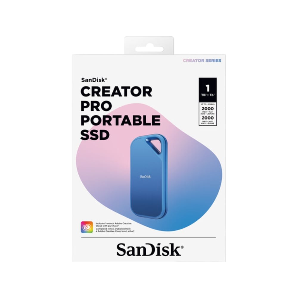 ฮาร์ดดิสก์ SanDisk SSD Creator Series Pro 1TB Blue ombre (SDSSDE81C-1T00-G25) | Studio7 online