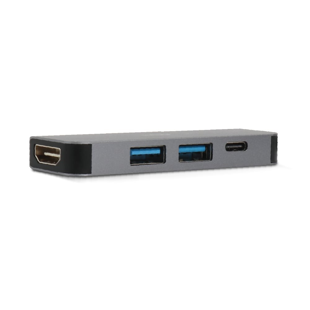 WHY 4-in-1 USB Type-C (HDMI/USB-A/USB-C) HB-1011 Grey | Studio7 online