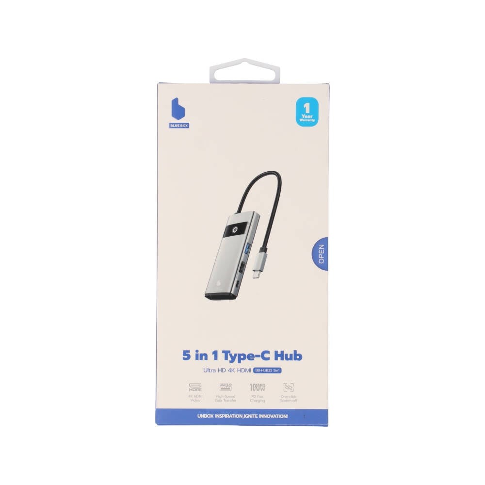 Blue Box Port Hub USB Type-C Hub 5-in-1 Multifunction Converter with ...