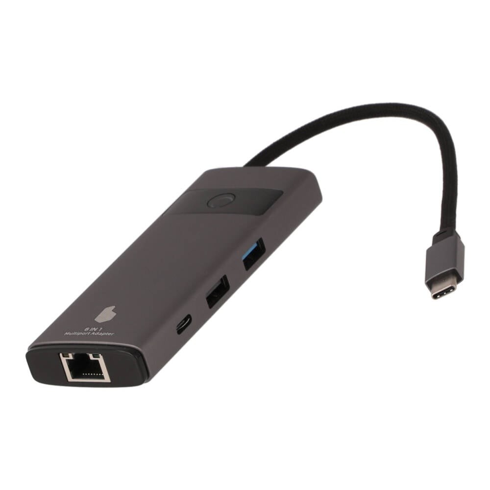 Blue Box Port Hub USB Type-C 6-in-1 Screen On/Off button Grey | Studio7 ...