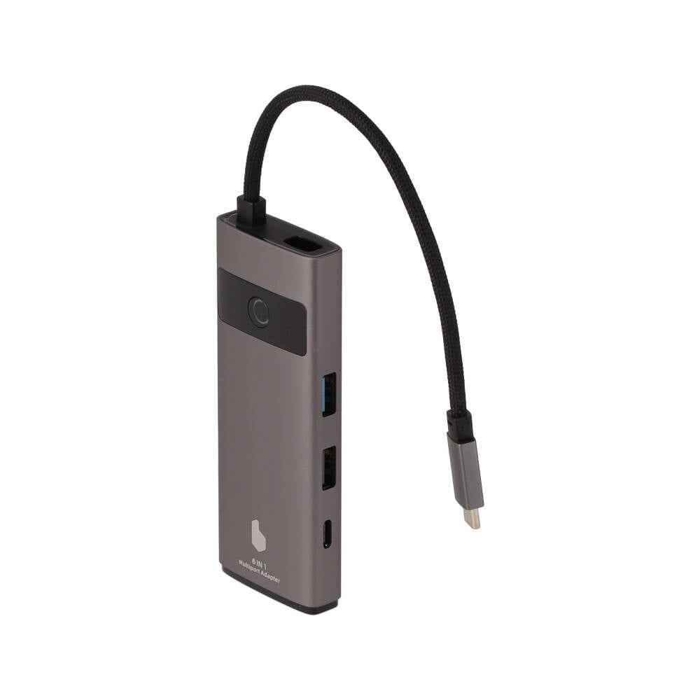 Blue Box Port Hub USB Type-C 6-in-1 Screen On/Off button Grey | Studio7 ...