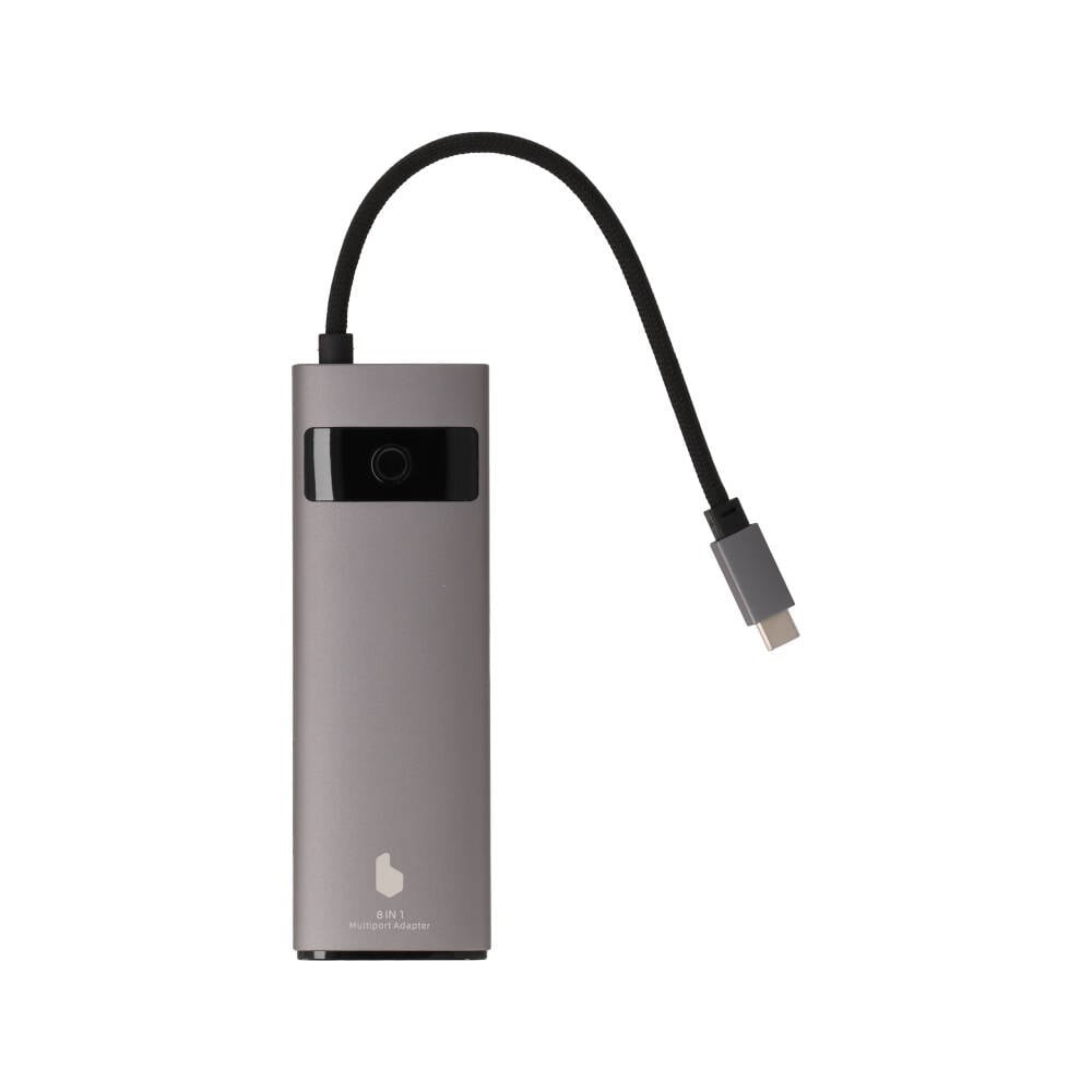 Blue Box Port Hub USB Type-C 8-in-1 Screen On/Off button Grey | Studio7 ...