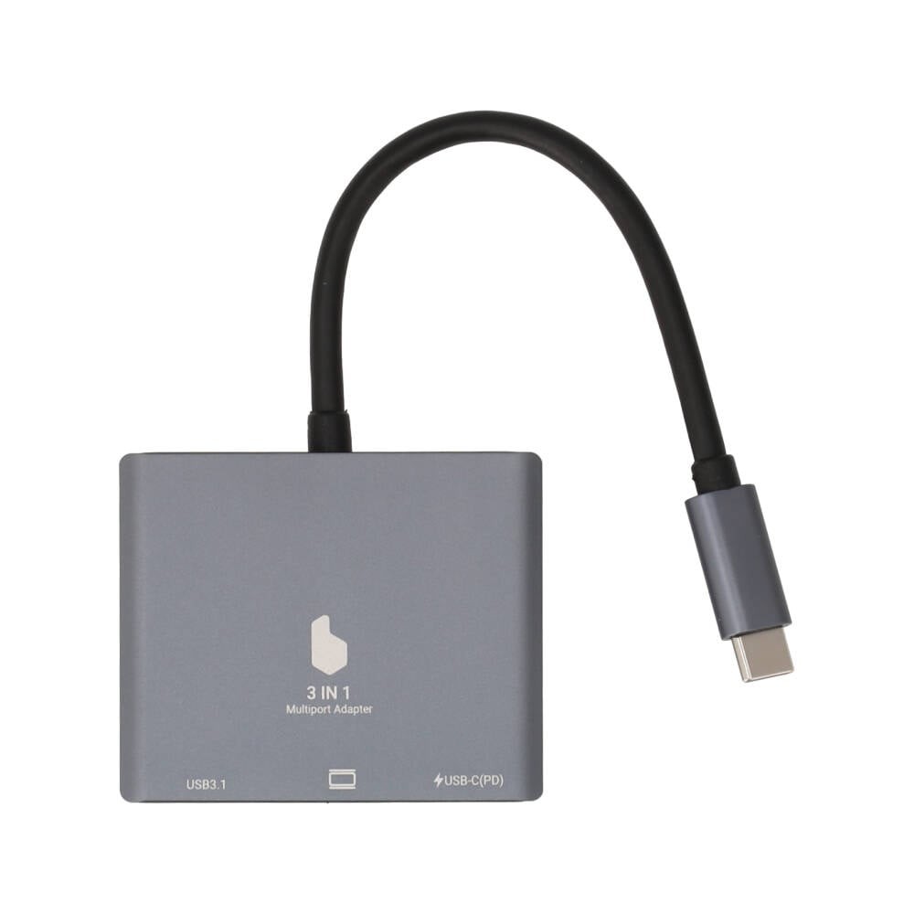 Blue Box Port Hub USB Type-C Hub 3-in-1 Silver Grey | Studio7 online