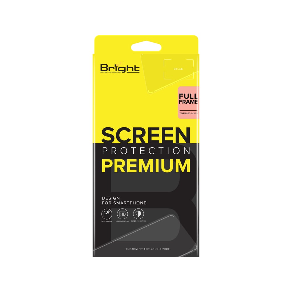 ฟิล์มกันรอย Bright Tempered Glass iPhone 17 Pro Full Frame Black ...