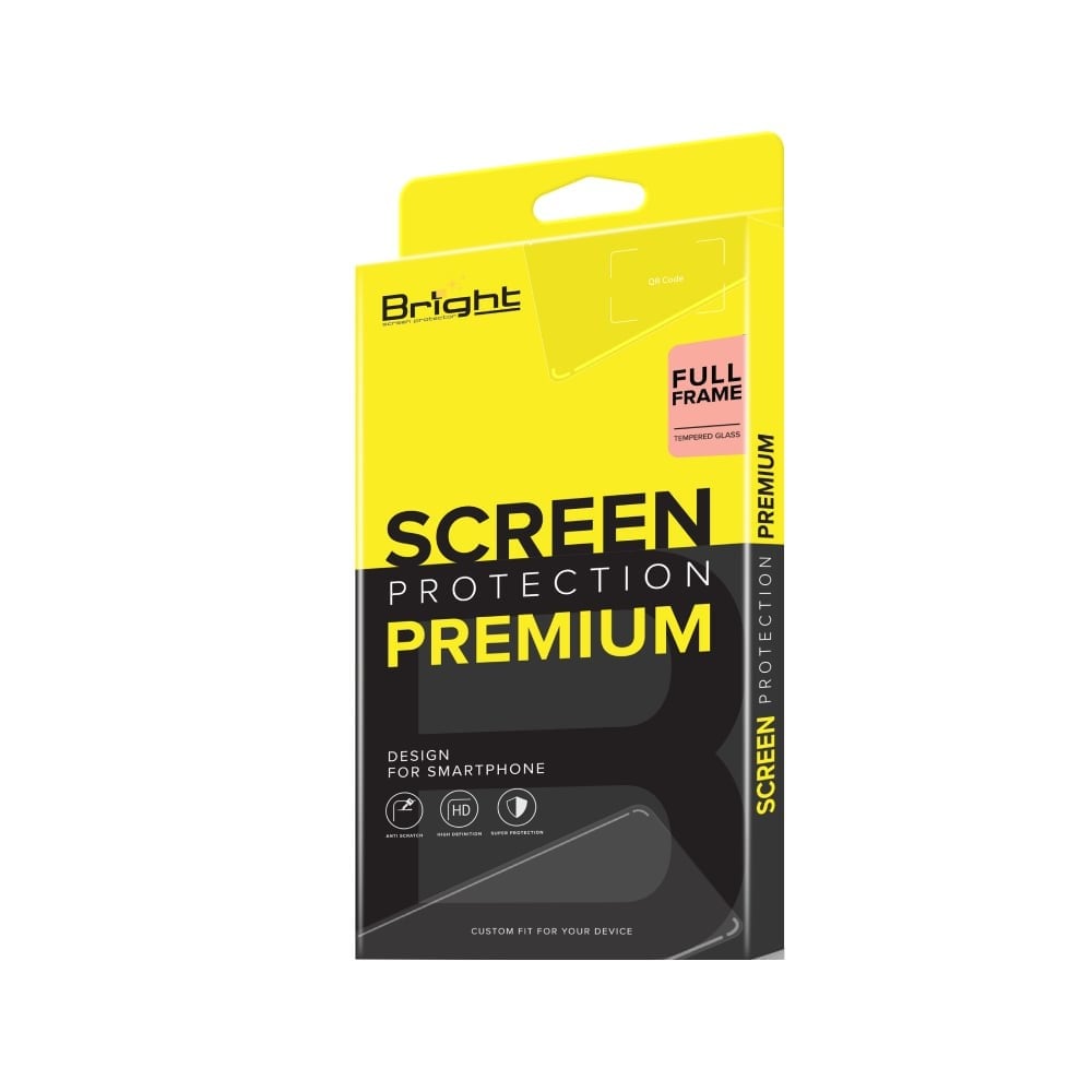 ฟิล์มกันรอย Bright Tempered Glass iPhone 17 Pro Full Frame Black ...