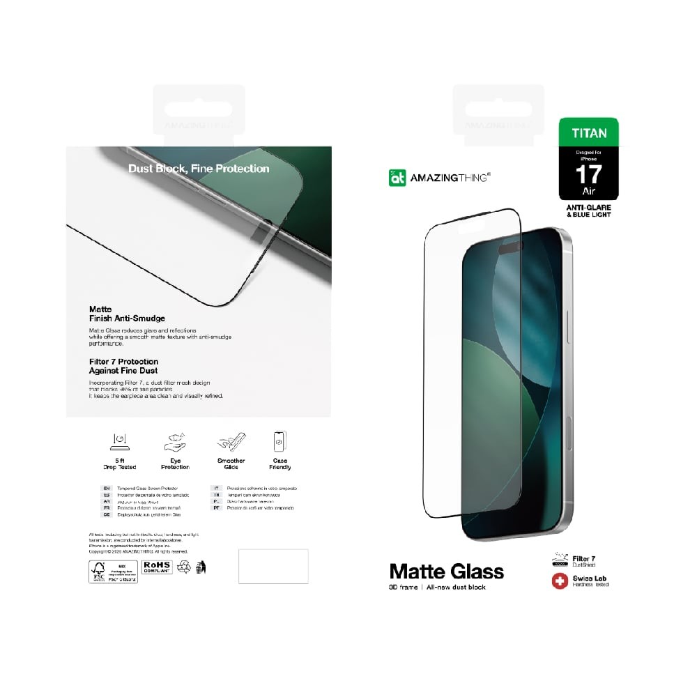 ฟิล์มกันรอย AMAZINGthing iPhone 17 Pro 3D Titan Matte Glass | Studio7 ...