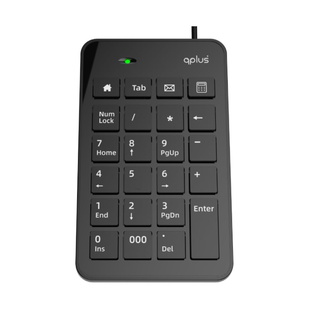คีย์บอร์ดตัวเลข QPLUS Wired Numeric Keypad 1810 Black | Studio7 online