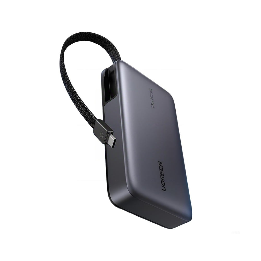 พาวเวอร์แบงค์ Ugreen 20000 mAh (1C1A) Built-in Cable 85166B Black (CCC ...