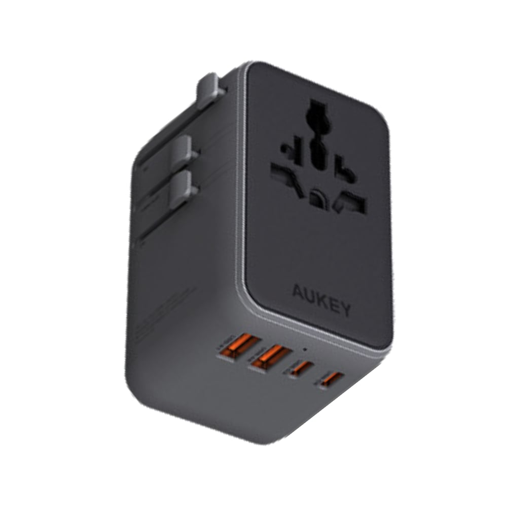 หัวแปลงปลั๊กไฟ AUKEY Globe Reel 45W GaN Universal Adapter with ...
