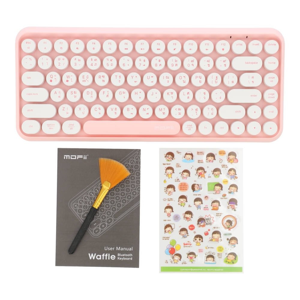 คีย์บอร์ดไร้สาย MOFii Bluetooth Keyboard Waffle Pink (TH/EN) | Studio7 ...