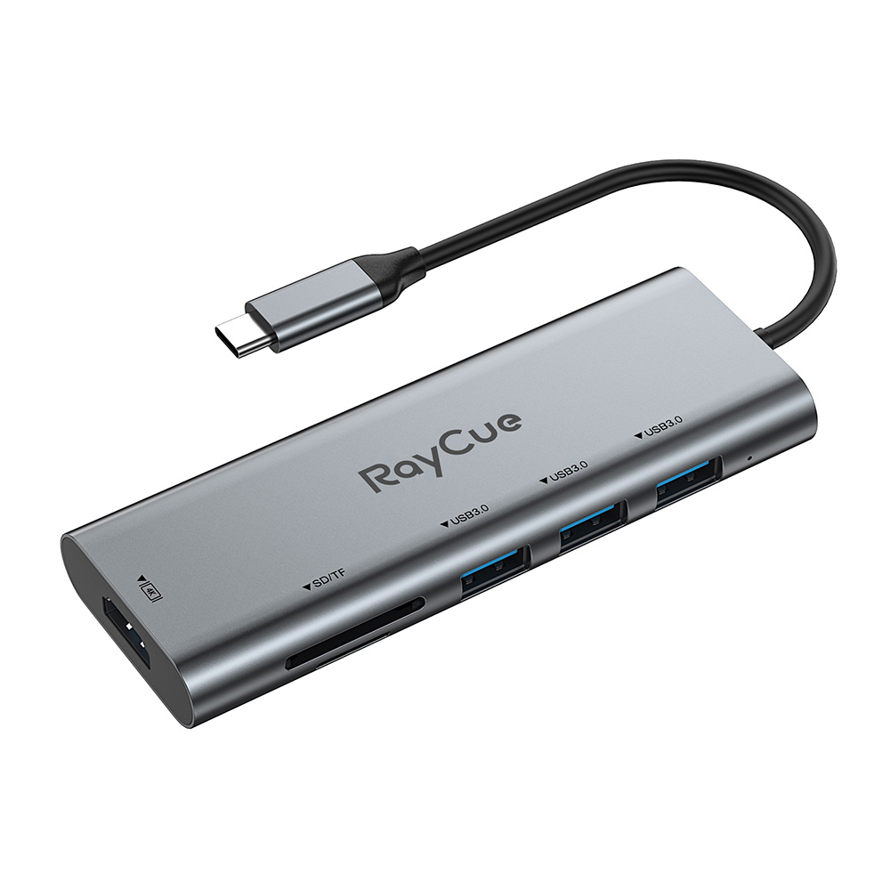อะแดปเตอร์ Raycue 6-in-1 USB-C to 3x USB-A + SD/TF + HDMI (HXD-RC2601 ...