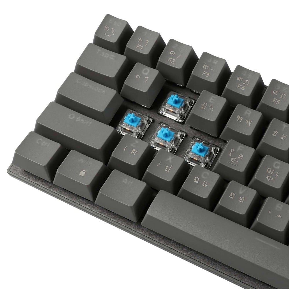 คีย์บอร์ดเกมมิ่ง Tsunami Gaming Keyboard MK-61 Cement Gray Blue Switch | Studio7 online