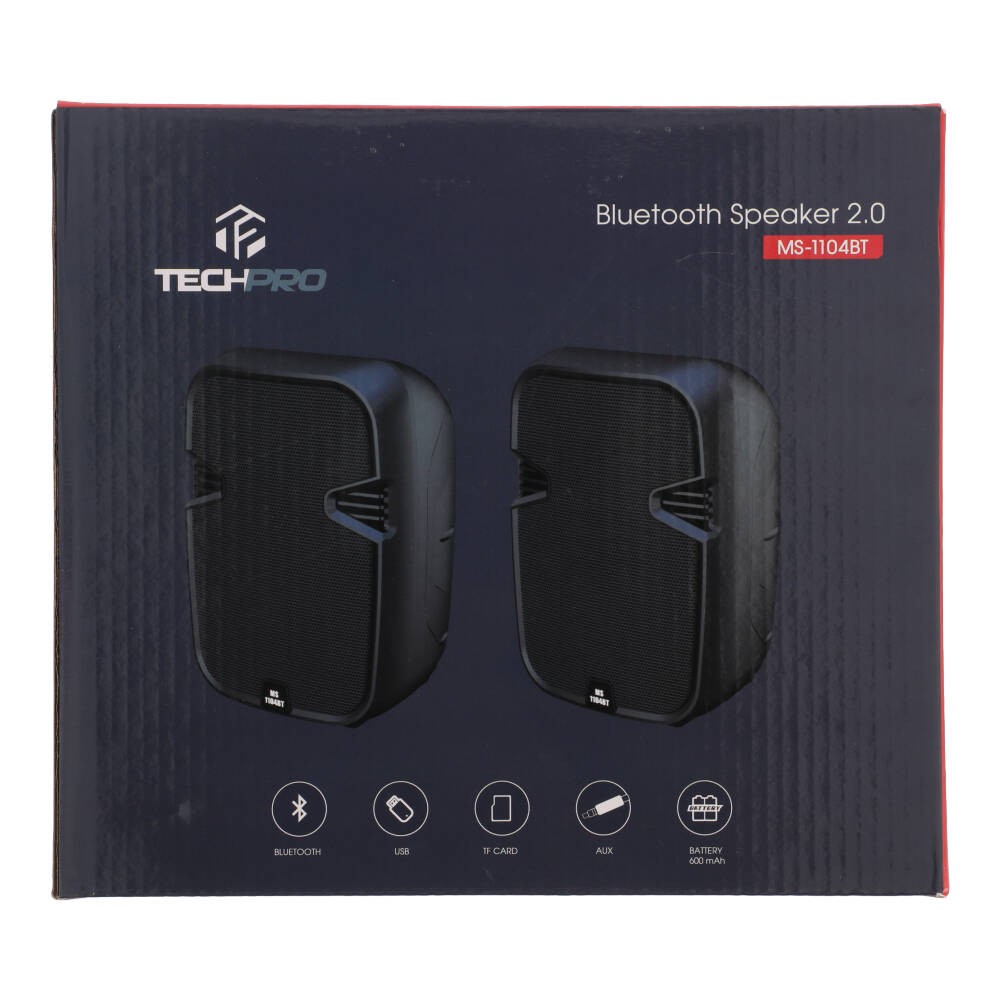 ลำโพงคอมพิวเตอร์ TECHPRO Speaker 2.0 MS-1104BT Black | Studio7 online