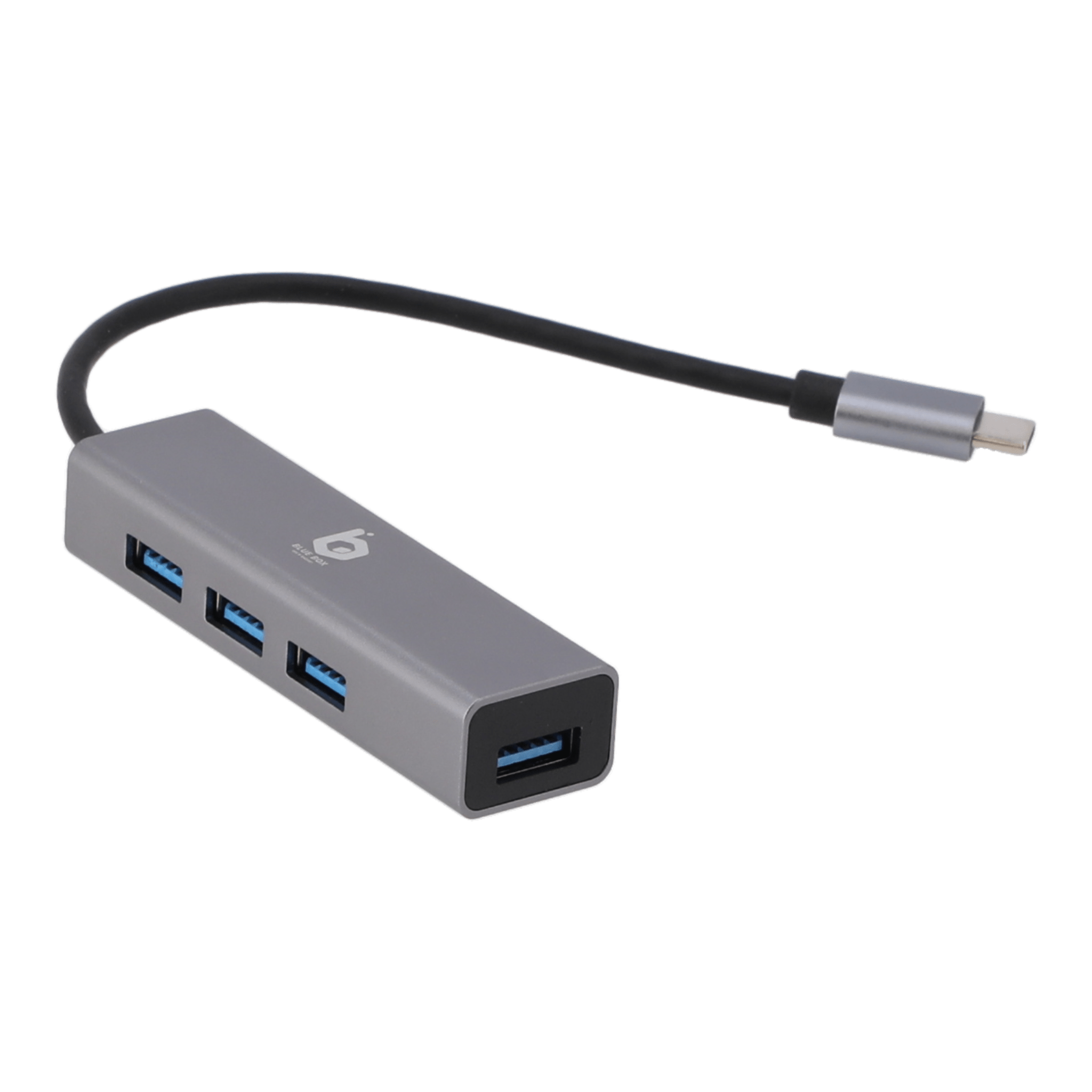 ยูเอสบีฮับ Blue Box Type-C to USB-A 3.0 Hub 4 Ports - Silver Grey ...