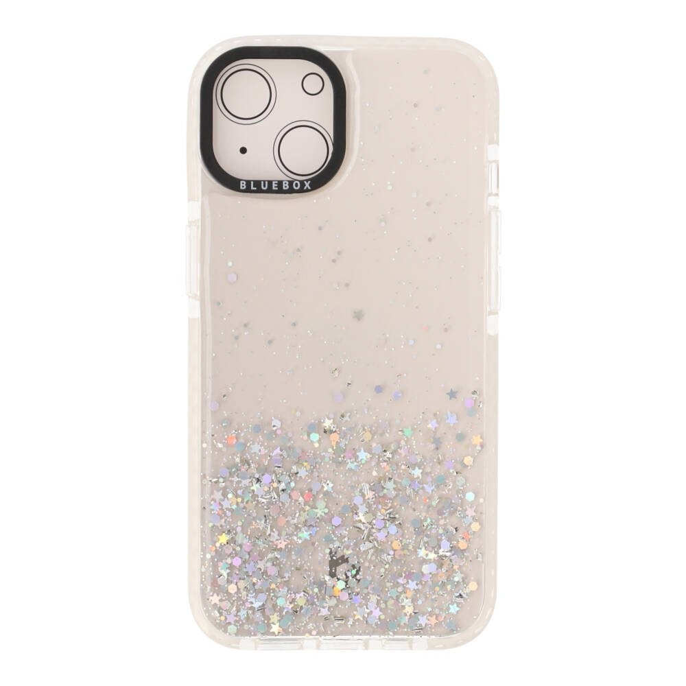 เคสไอโฟน Blue Box Casing for iPhone 13 Clear Glitter with black camera ...