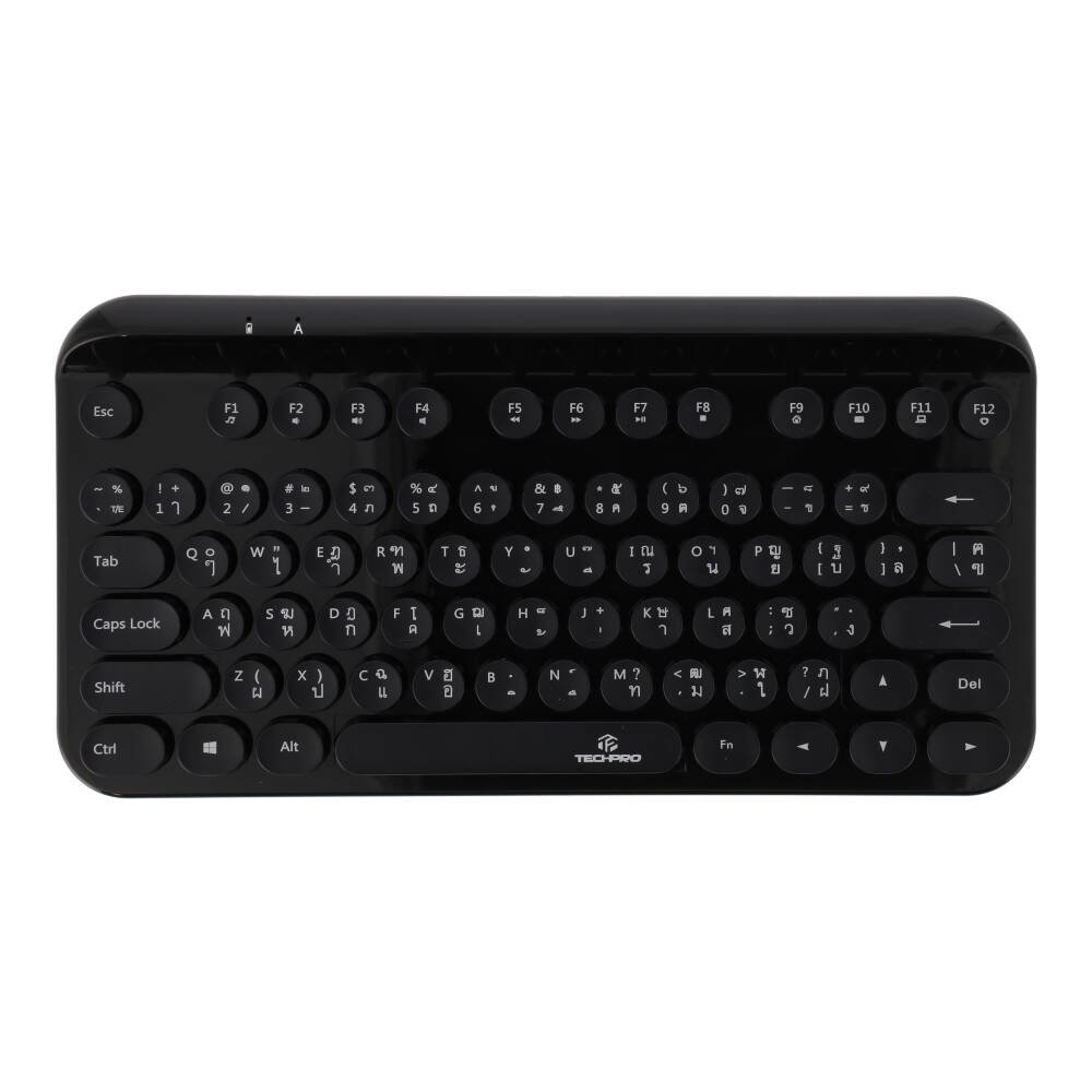 คีย์บอร์ดไร้สาย TECHPRO Wireless Dot Keyboard (TH/EN) - Black | Studio7 ...